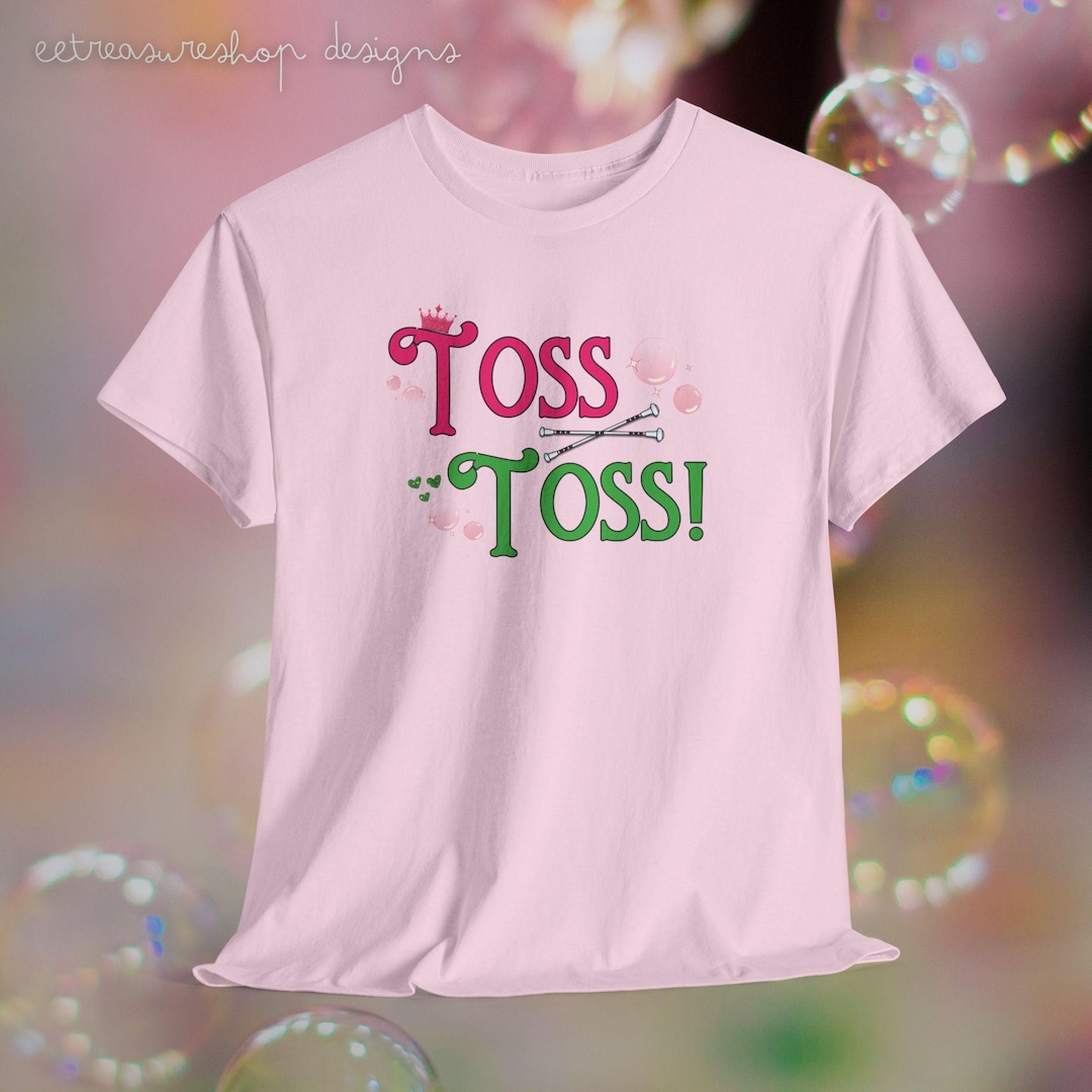 Pink and Green Baton Twirler T-shirt - Toss Toss Design - Etsy