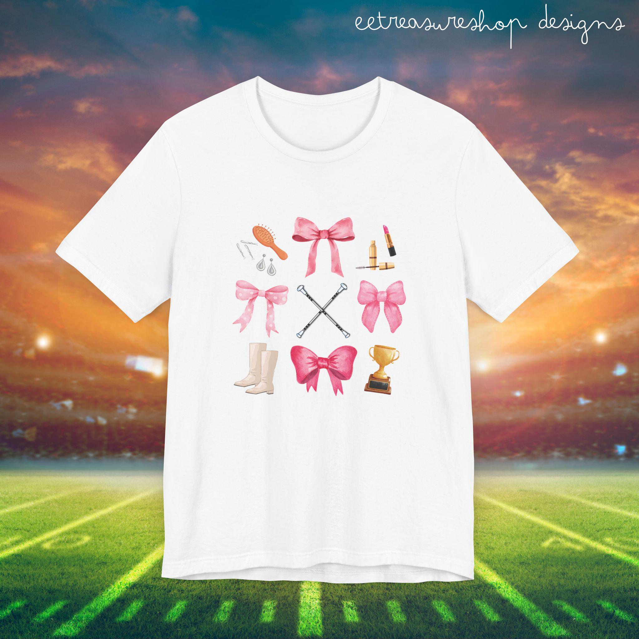 Majorette Mom Pink Bows T-shirt, Unisex Jersey Short Sleeve - Etsy