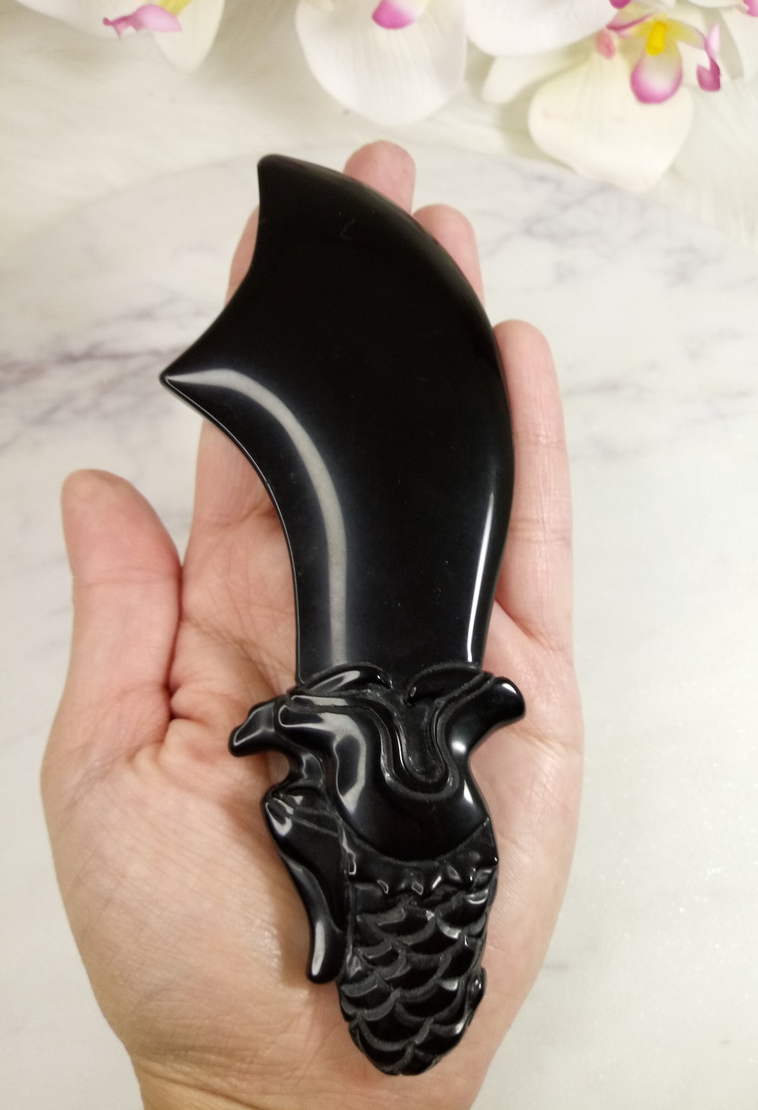 Black Obsidian Swords - Etsy