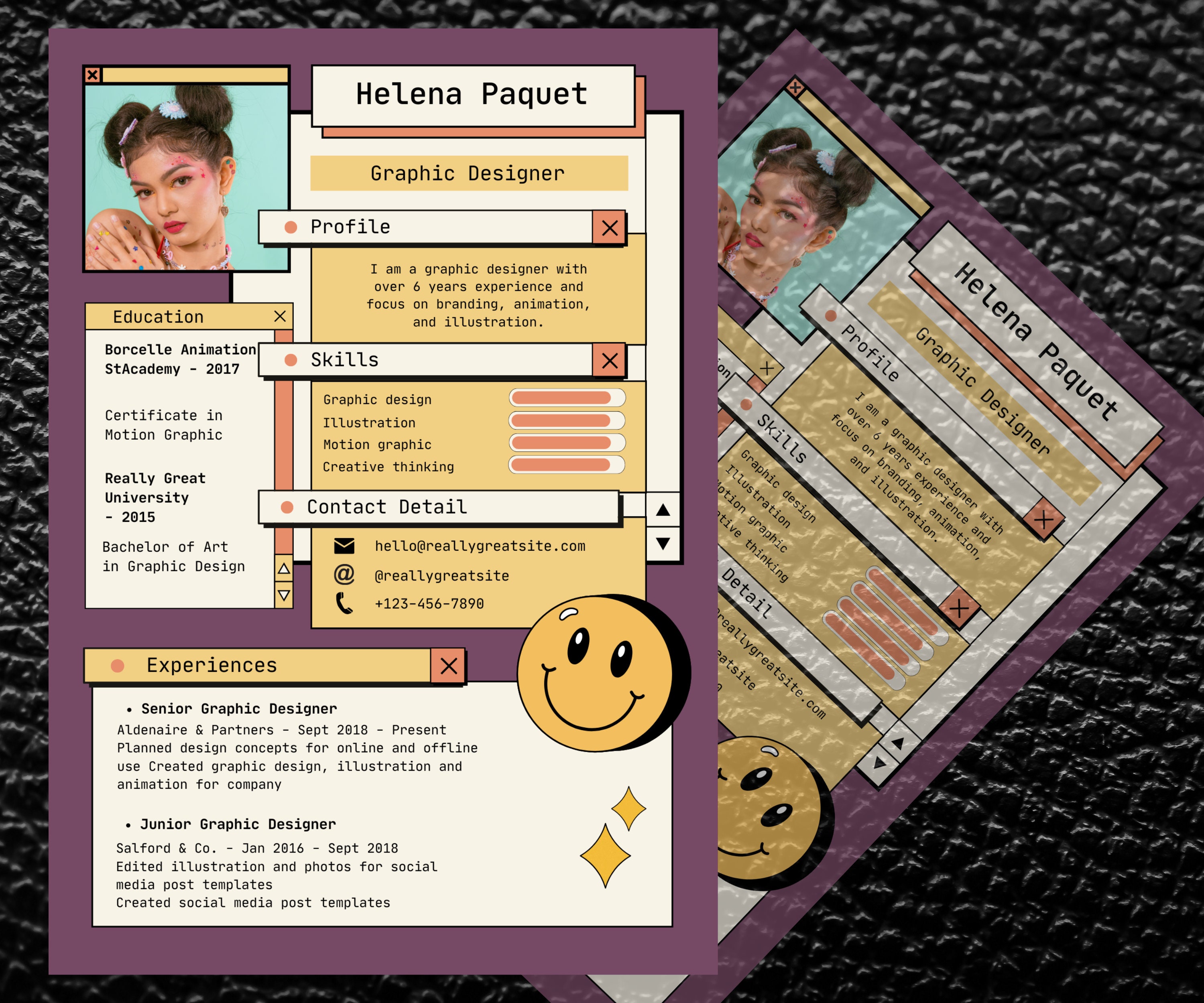 Retro Computer CV Resume Graphic Design - Etsy