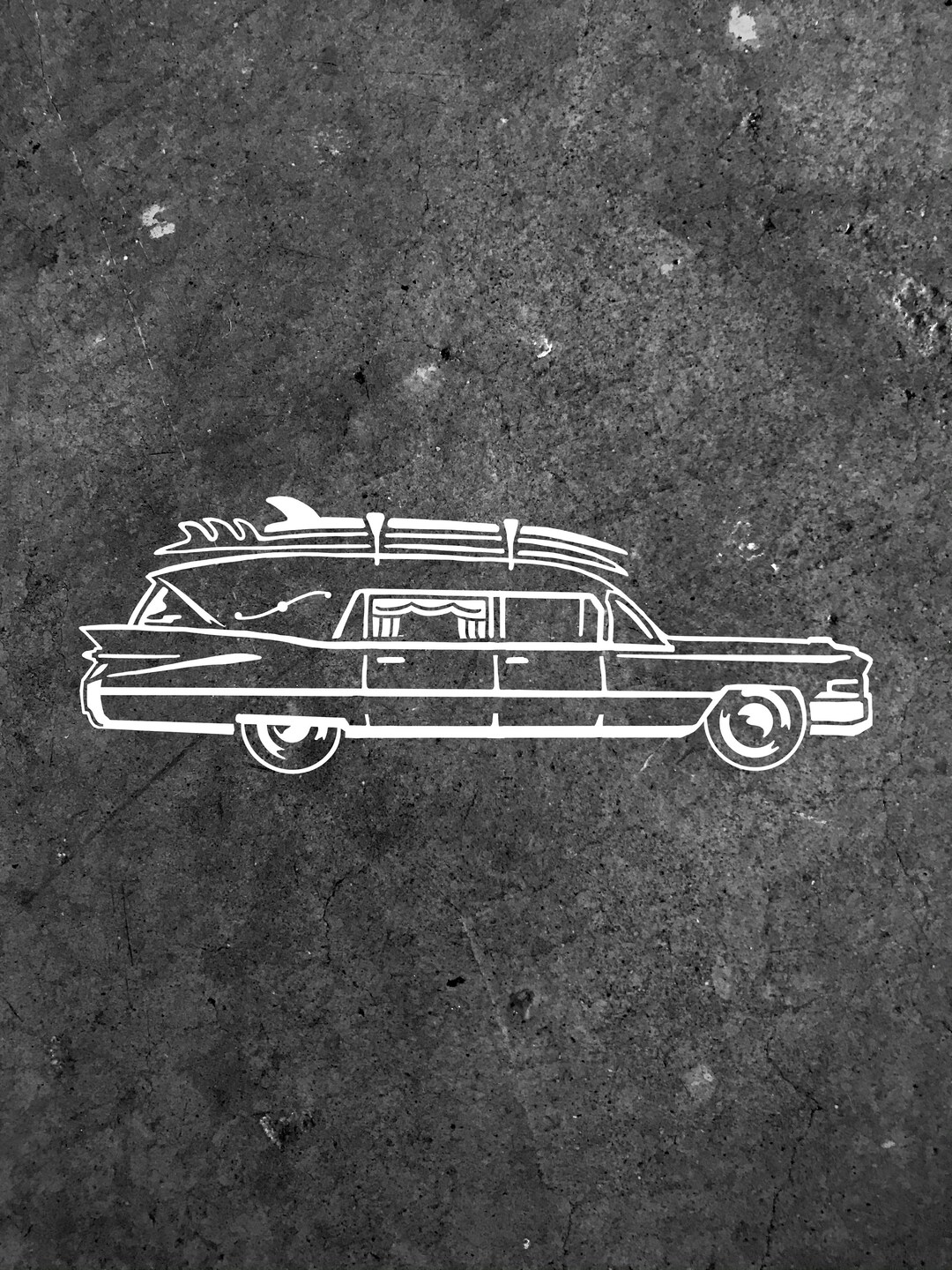 Hearse & Surf - Vinyl Window Decal/sticker - Etsy