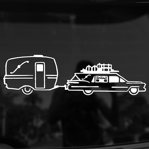 Camping Hearse vinyl Decal - Etsy
