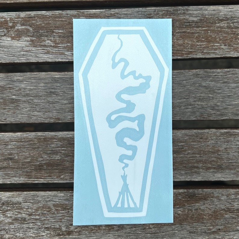Camp Coffin vinyl Decal - Etsy