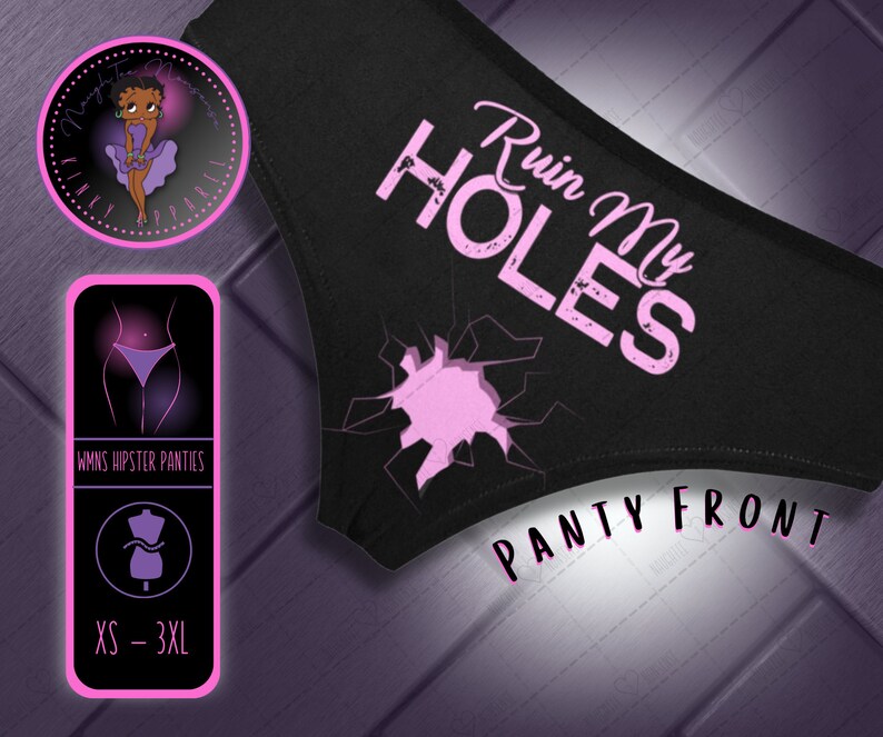 Ruin My Holes Hipster Panties, Qos, Dominant, Cuckold, Hotwife, Light Fabric, Womens Briefs ...