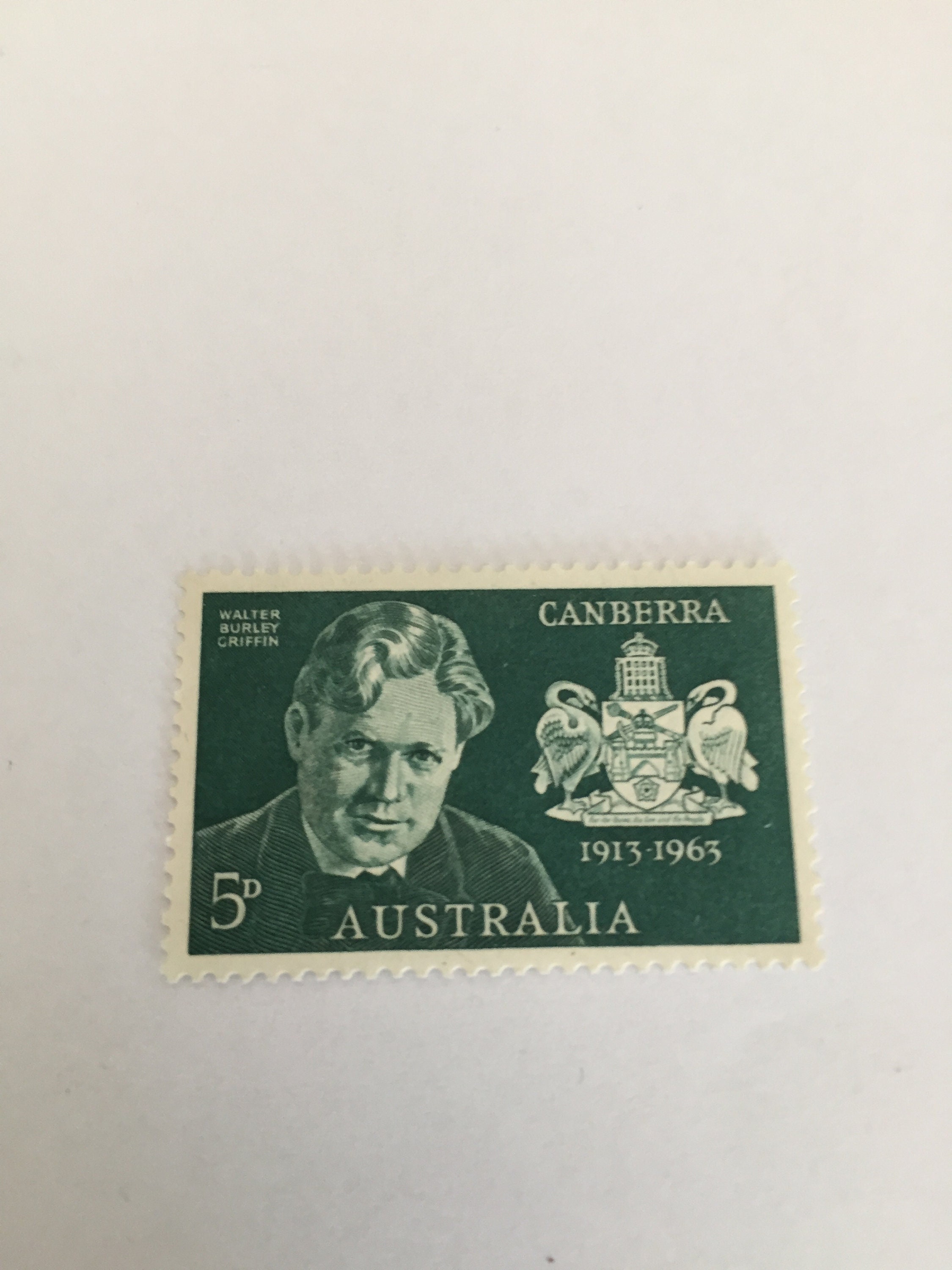 Canberra 1913-63 Walter Burley Griffin 5d Postage Stamp - Etsy