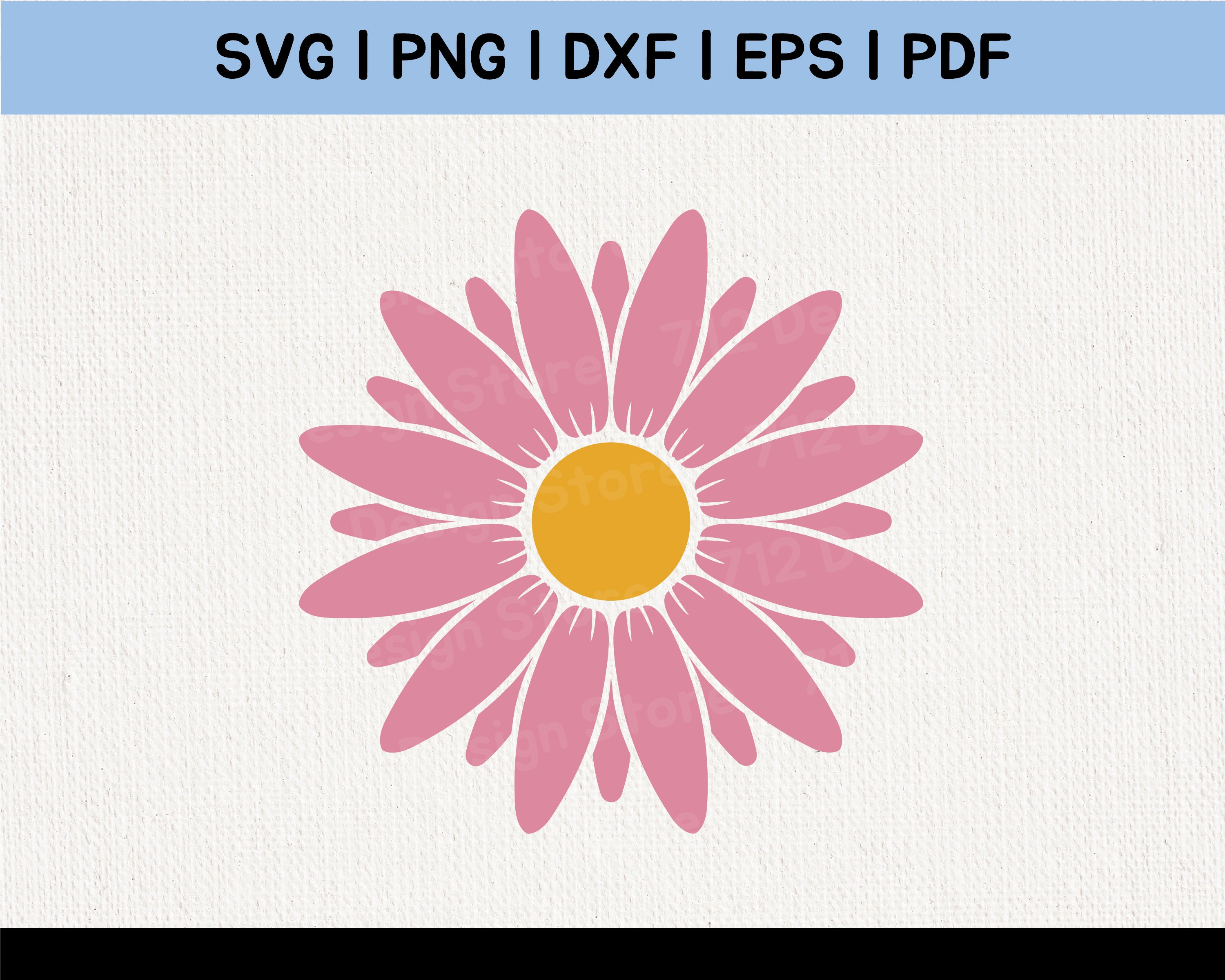 Daisy SVG Files for Cricut, Mothers Day SVG, Flower SVG, Pink Daisy ...