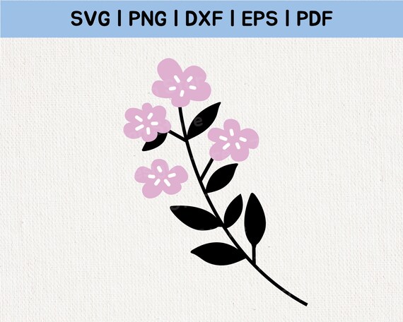 Purple Flower Svg Files for Cricut Spring Flower SVG Floral - Etsy