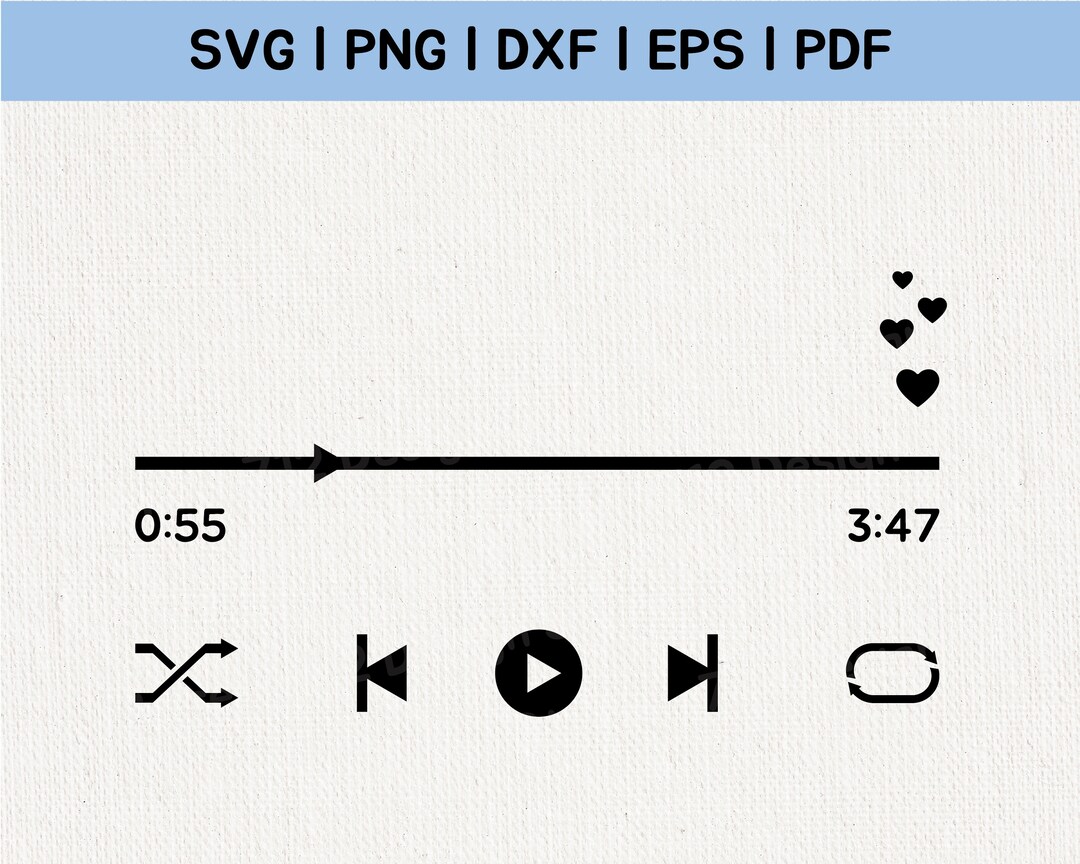 Music Player SVG, Song Art SVG, Music Buttons SVG, Audio Control Svg ...