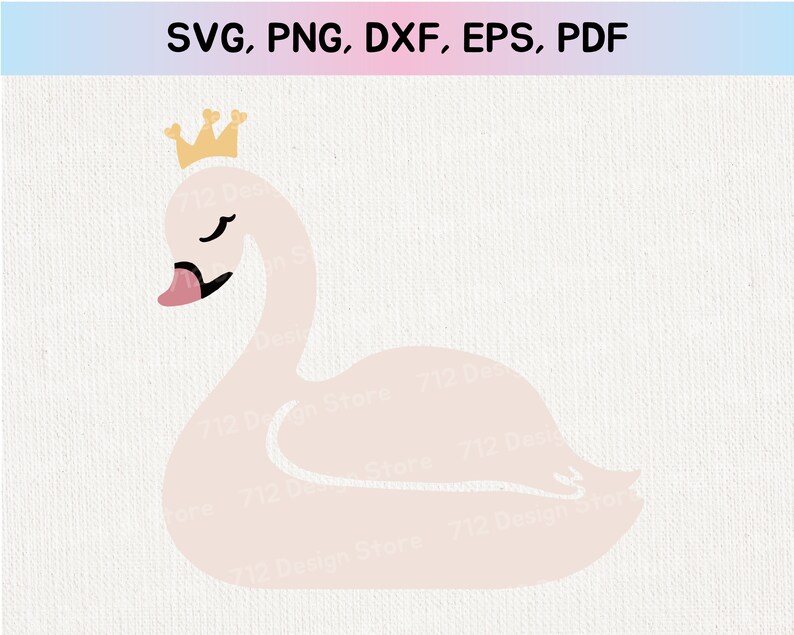 Swan Princess SVG Swan SVG Swan Files for Cricut Crown Swan - Etsy
