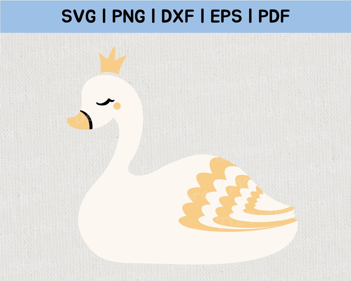 Swan Princess SVG, Swan SVG Files for Cricut, Swan Cut Files, Crown ...