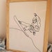 Minimalist Snowboard Line Art Print, Winter Sport Wall Decoration ...