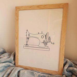 Minimalist Sewing Machine Line Art, Digital Download, Fashion Tailoring ...