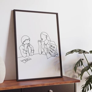 Minimalist Speech Therapy Line Art, SLP Drawings, Office Decoration ...
