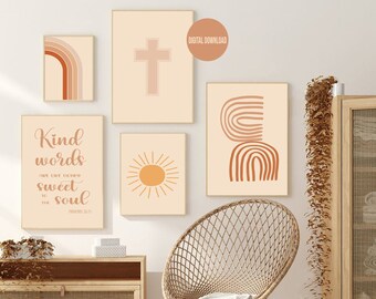 Boho Christian Wall Art - Etsy