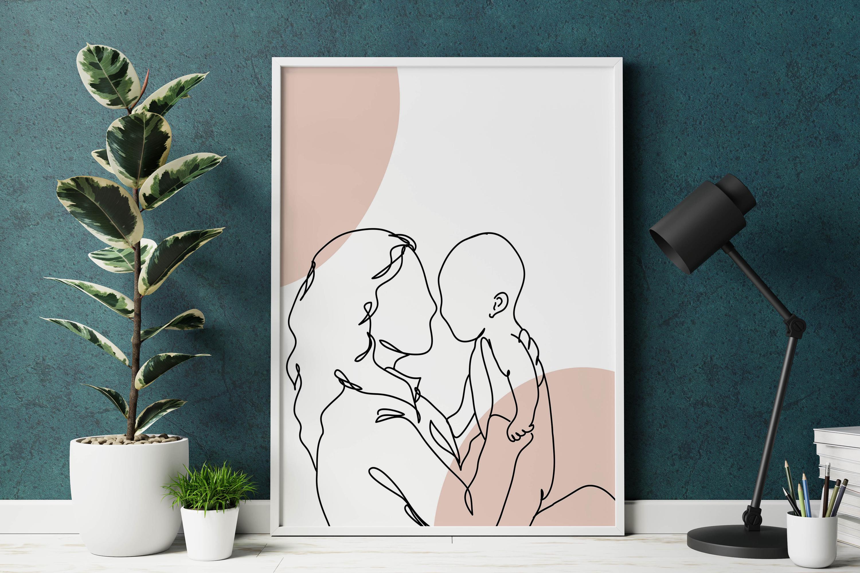 Minimalist Breastfeeding Pediatric Line Art, Digital Download, Medical ...