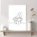 Minimalist Music Print, Piano Poster, Guitar Line Art, Saxophone ...
