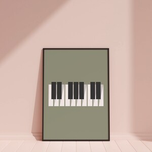 Retro Music Wall Art, Groovy Print, Piano Keys Poster, Musical Print ...
