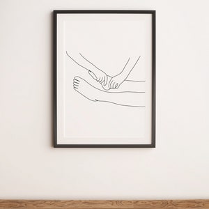 Minimalist Sport Therapy Line Art, Digital Download, Athlete Injury ...