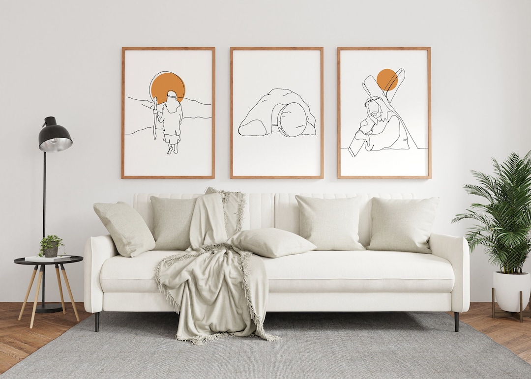 Minimalist Christian Line Art Digital Download Religious - Etsy