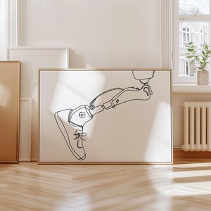 Minimalist Leg Prosthetic Line Art, Digital File, Prostheses Print ...