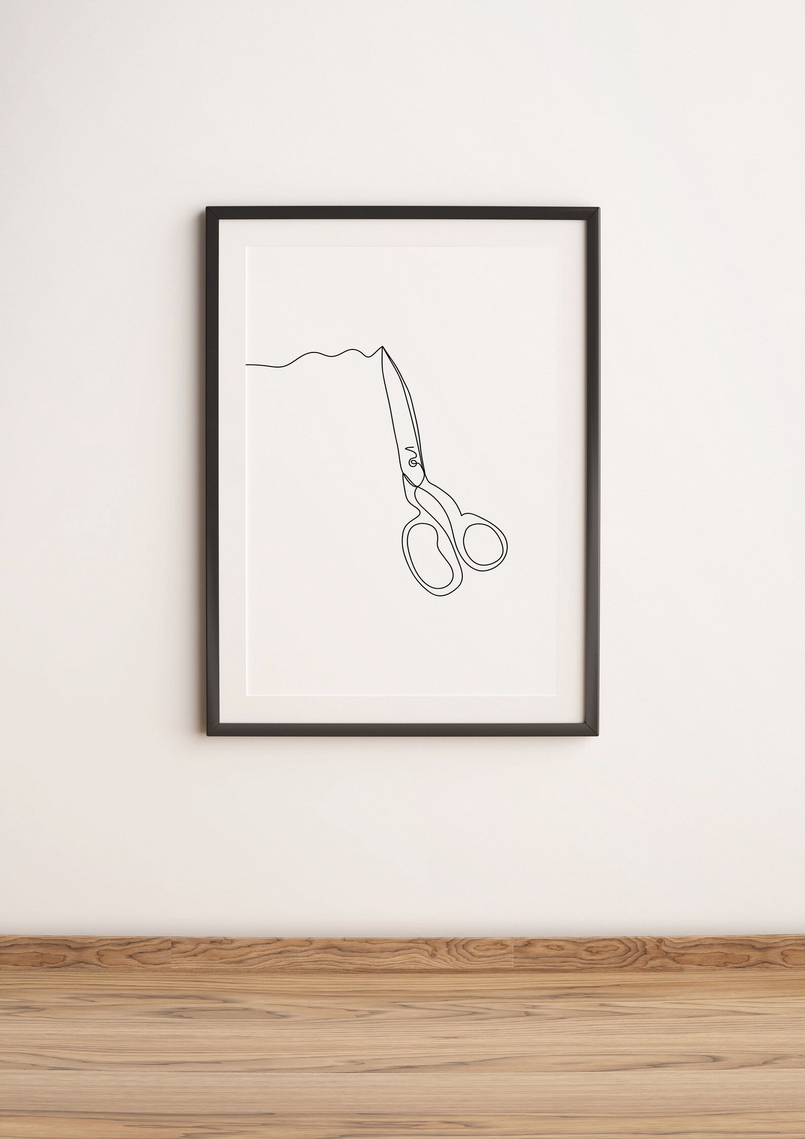 Minimalist Scissors Line Art, Digital Download, Fashion Tailoring Print ...