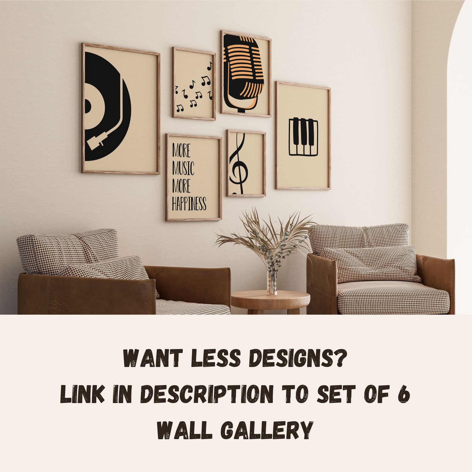Retro Music Gallery Set of 15 Drawings, Piano Print, Guitar Poster ...
