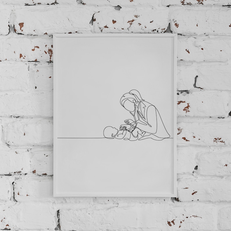 Minimalist Pediatric Line Art Digital Download Medical - Etsy