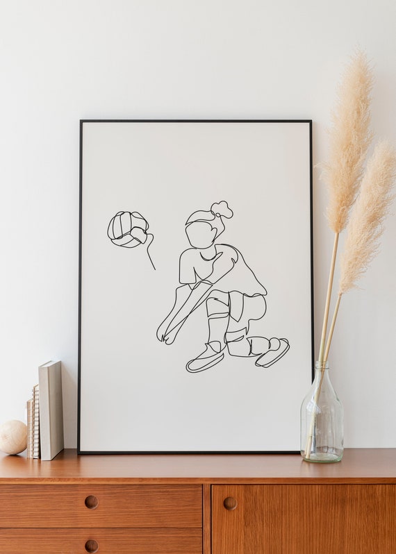 Volleyball Player Outline