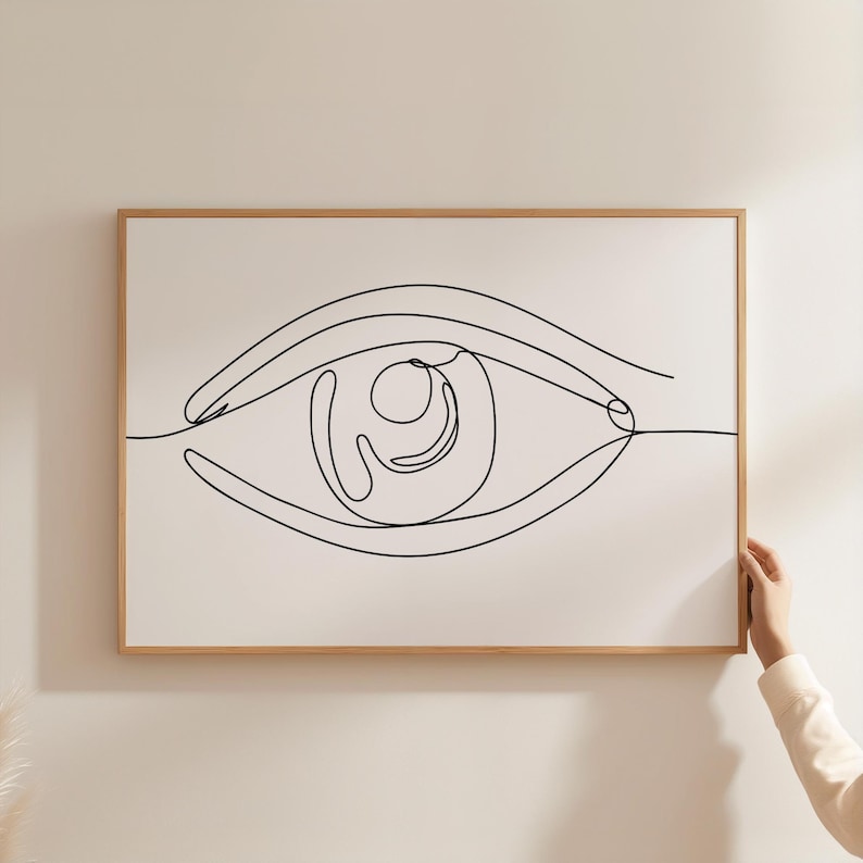 Minimalist Oculist Line Art, Digital File, Lens Print, Medical Drawing ...