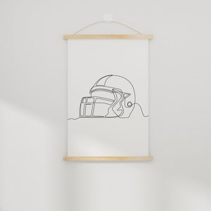 Minimalist American Football Line Art Digital Download Sport - Etsy