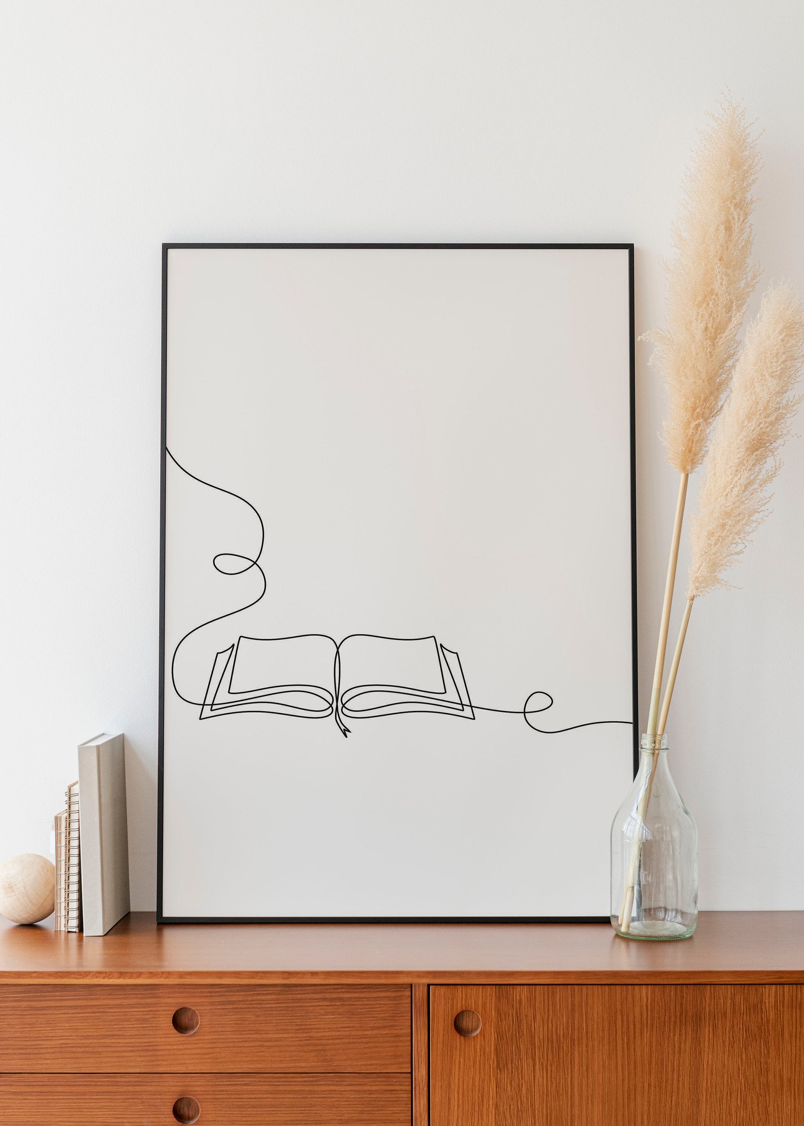 Minimalist Book Line Art Digital Download | Etsy