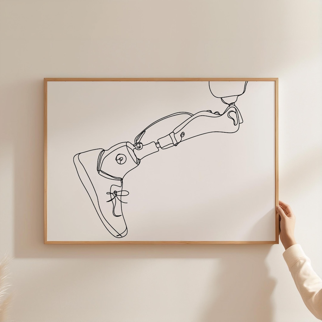 Minimalist Leg Prosthetic Line Art, Digital File, Prostheses Print ...