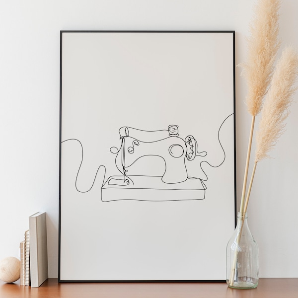 Sewing Machine Line Art - Etsy