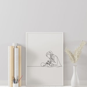 Minimalist Pediatric Line Art, Digital Download, Medical Artwork ...
