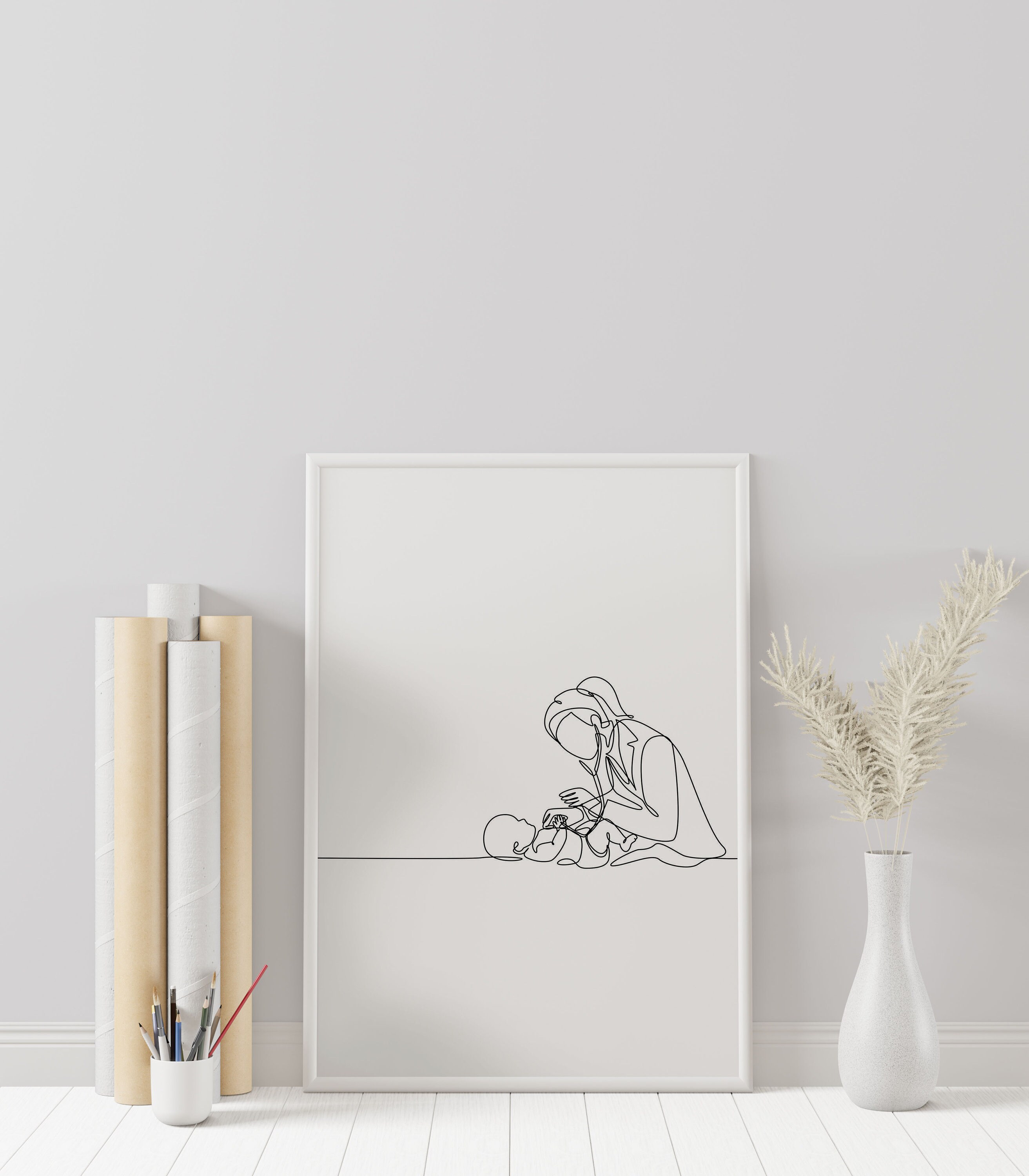 Minimalist Pediatric Line Art, Digital Download, Medical Artwork ...