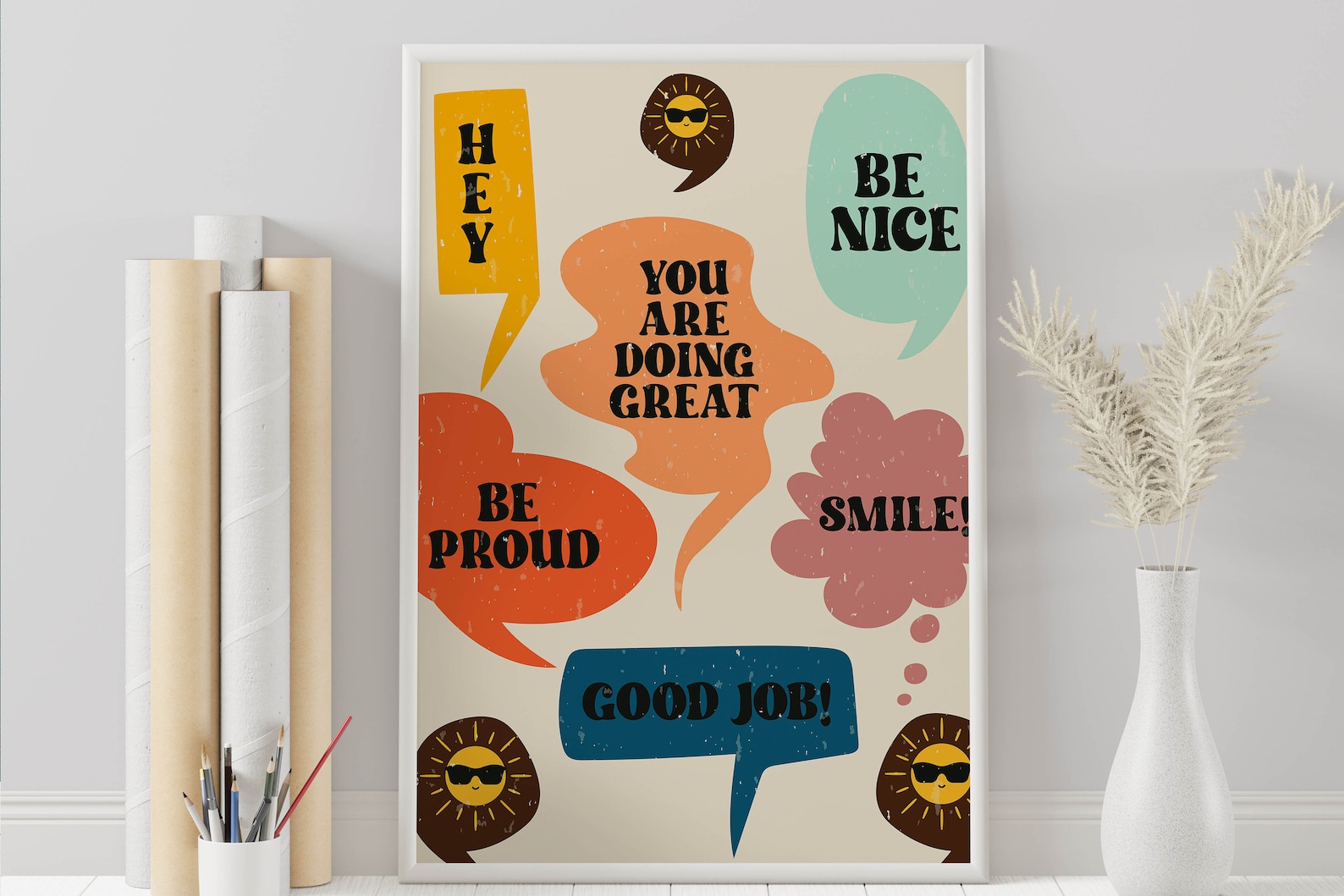 Fun Retro Speech Therapy Art, SLP Illustration Drawing, Office ...