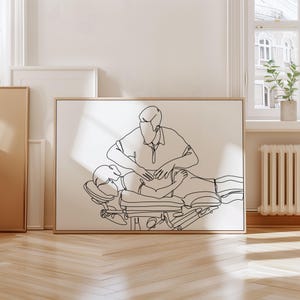 Minimalist Chiropractic Line Art, Digital Download, Recovery Print ...