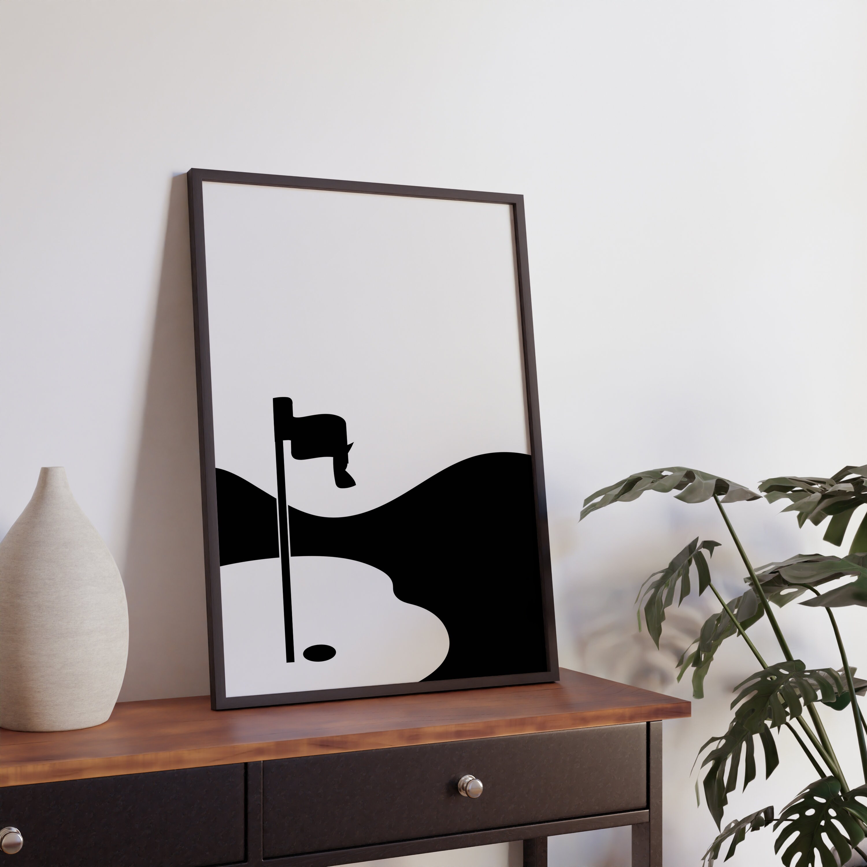 Golf Gallery Set of 6 Drawings, Minimalist Golfer Print, Golfing Poster ...