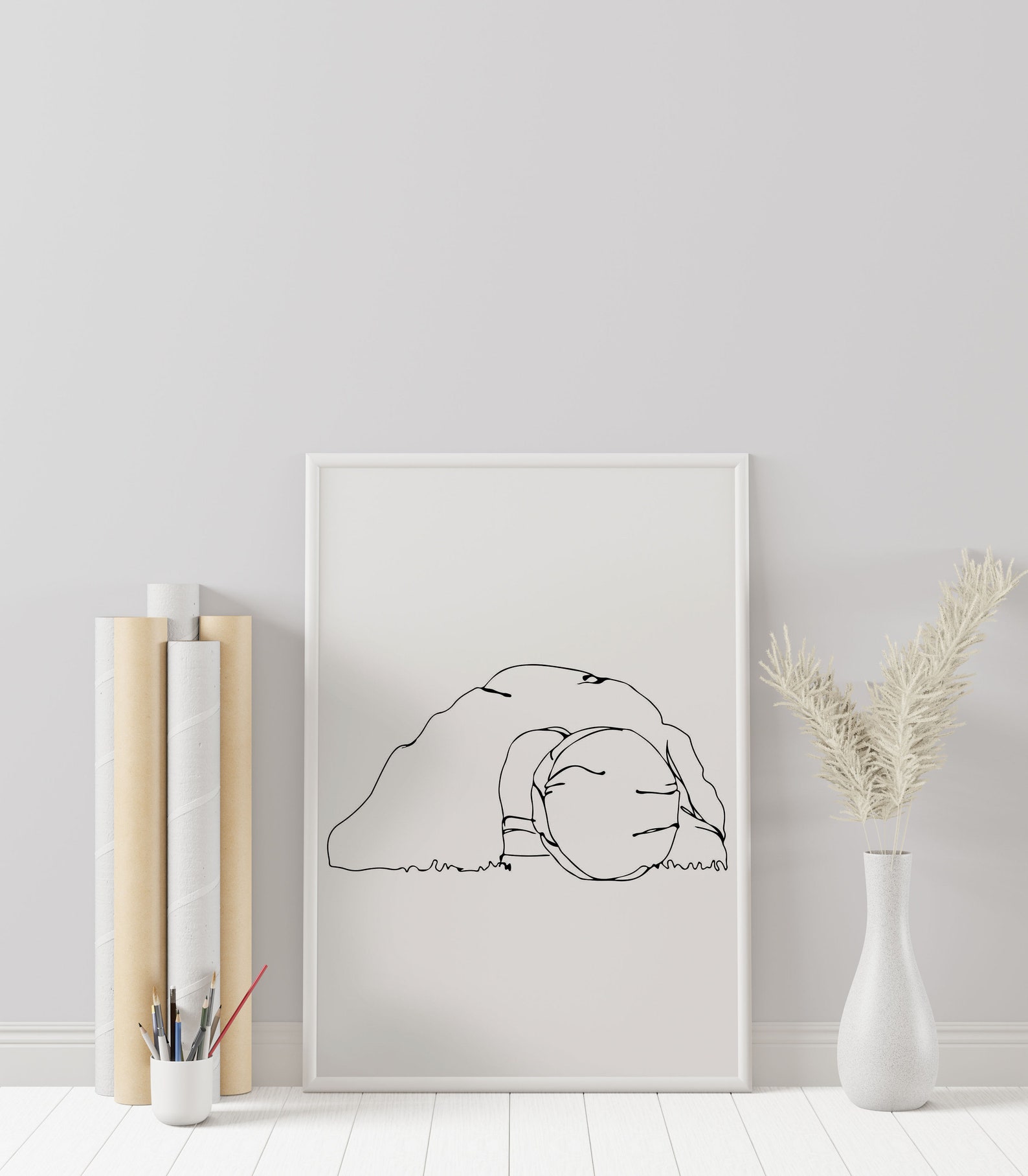 Minimalist Empty Tomb Line Art Digital Download Religious - Etsy