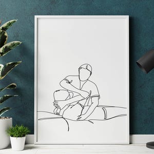 Minimalist Chiropractic Line Art, Digital Files, Recovery Print Massage ...