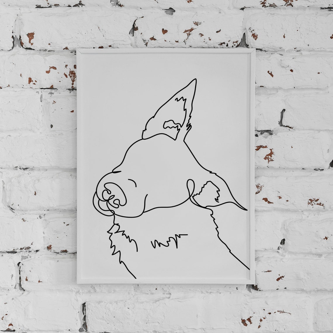 Dog Line Drawing Print, Veterinary Digital Download, Vet Office Outline ...