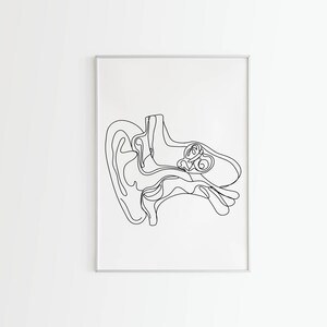 Minimalist Otoscope Line Art, Digital File, ENT Gift Print, Audiologist ...
