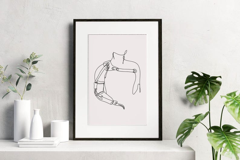 Minimalist Limb Prosthetic Line Art, Digital File, Prostheses Print ...
