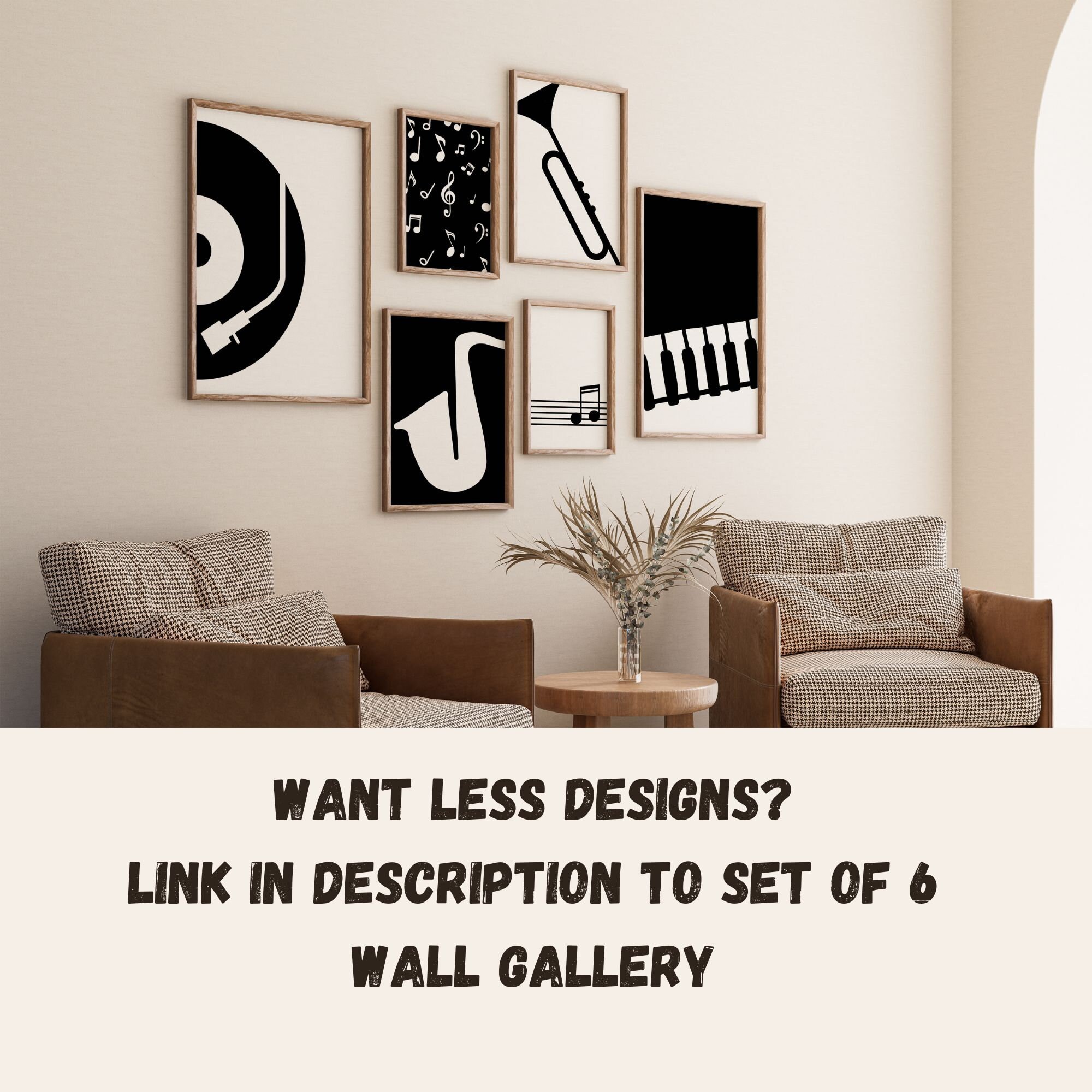 Music Gallery Set of 15 Drawings, Piano Print, Guitar Poster, Musical ...