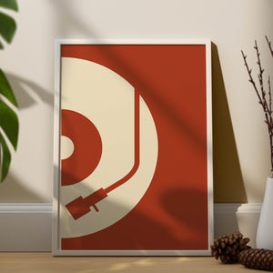 Retro Music Wall Art, Groovy Print, Cute Bedroom, Digital File, Vinyl ...