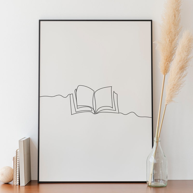 Black Line Drawing - Etsy