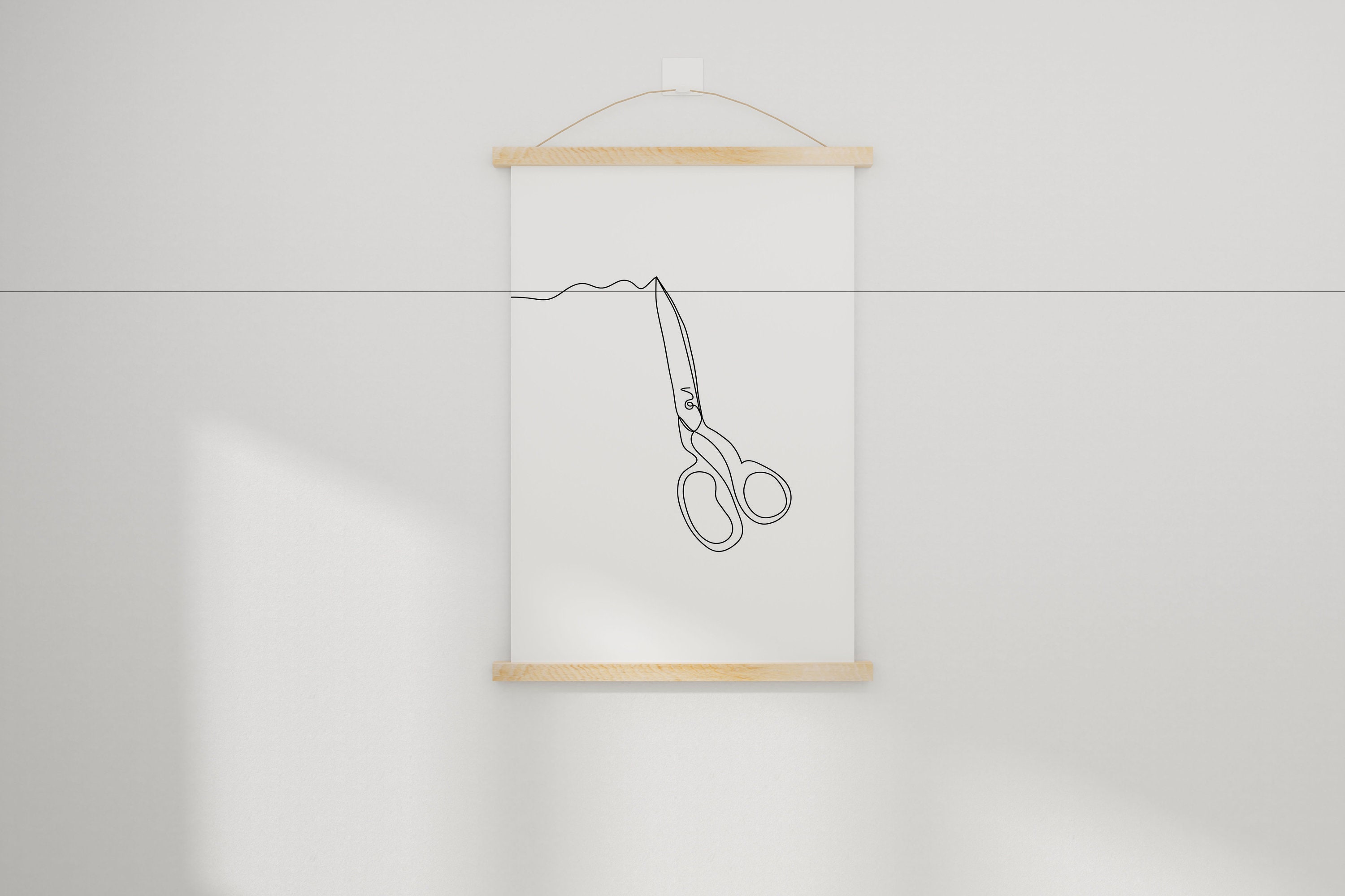 Minimalist Scissors Line Art, Digital Download, Fashion Tailoring Print ...