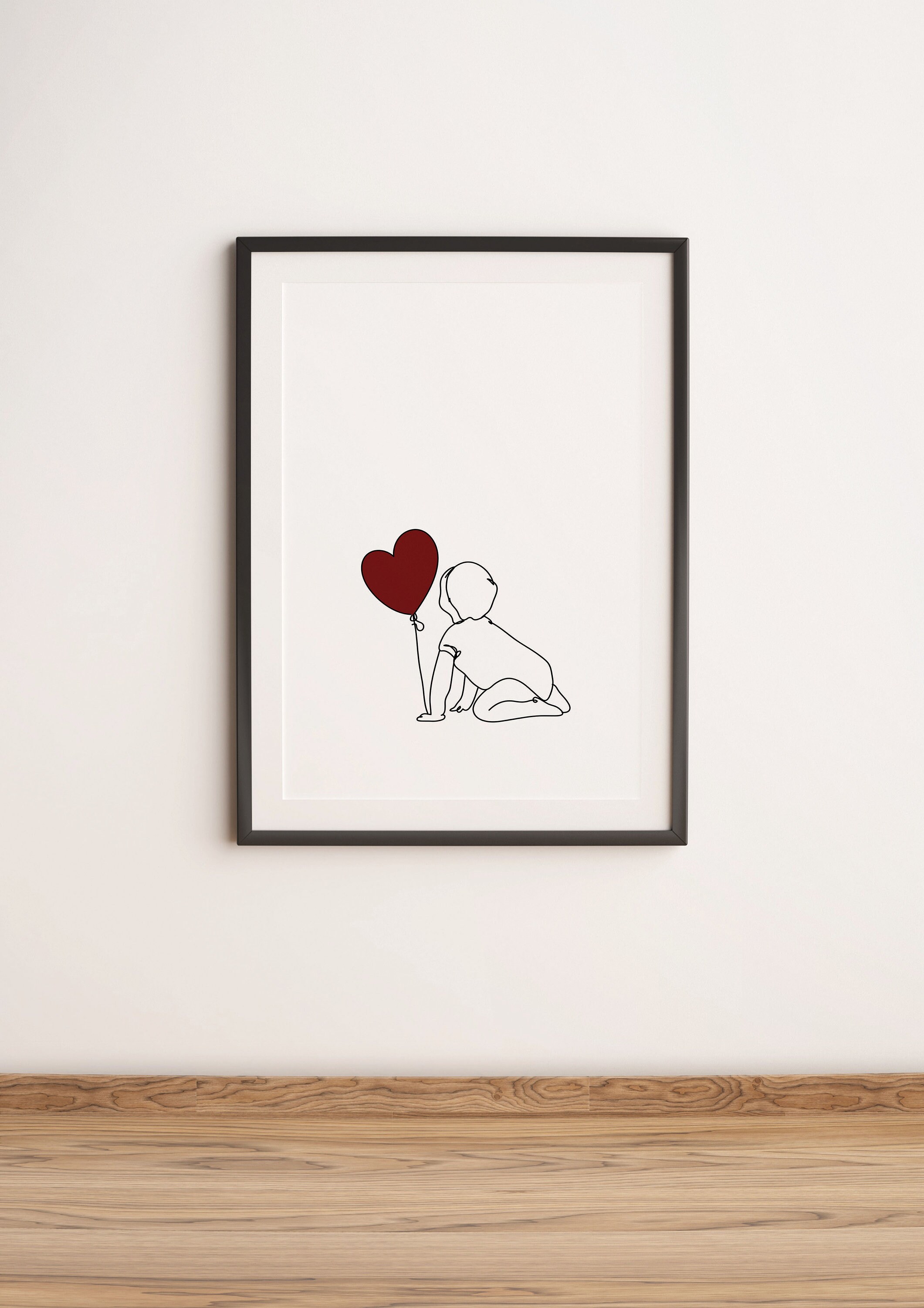 Minimalist Pediatric Line Art, Digital Download, Gift Artwork, Baby ...