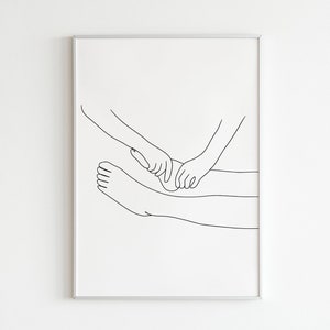 Minimalist Sport Therapy Line Art, Digital Download, Athlete Injury ...