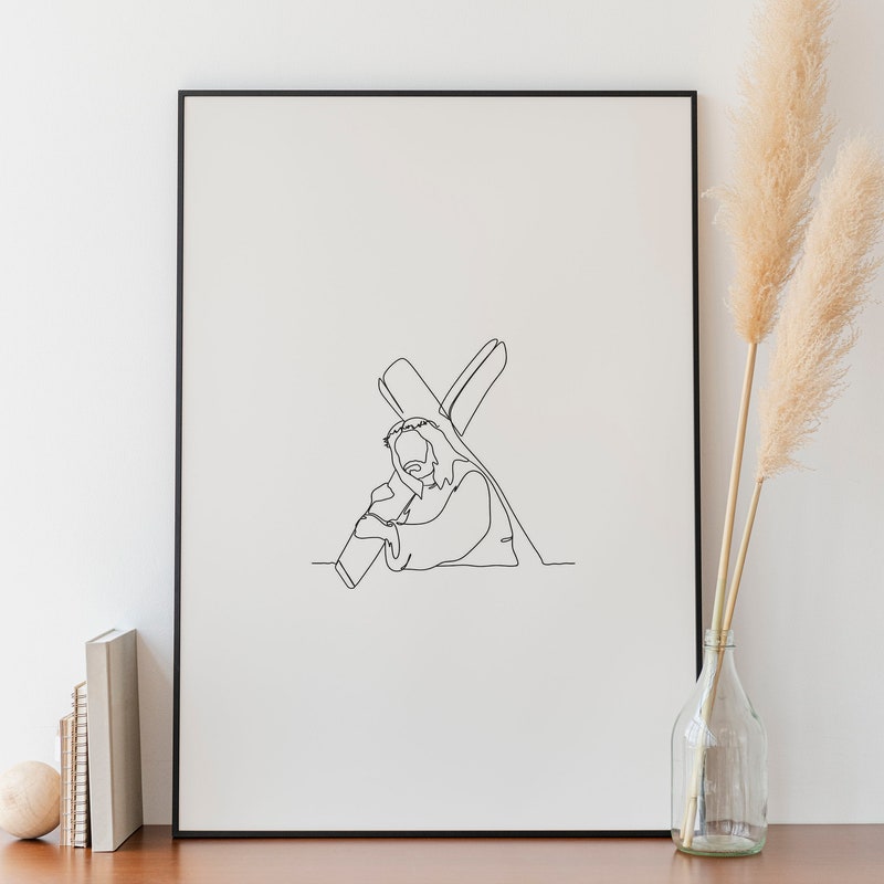 Jesus Line Art - Etsy